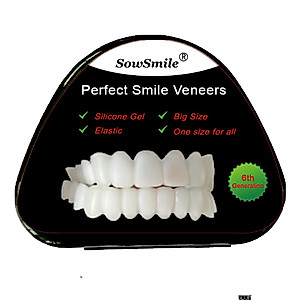 SowSmile Big Size Silicone Gel Snap on Perfect Smile Cosmetic Teeth Tooth Cover Bleach Whitening Brace