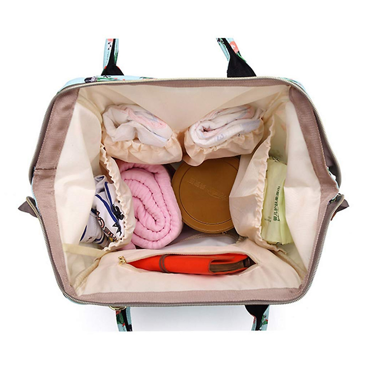 Large Capacity Baby Diaper Bag Backpack Waterproof Travel Nappy Diaper Bags Cute for Girls Boys (Potted Plants)