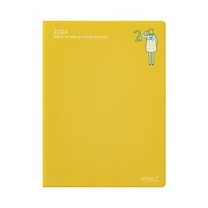 Midori Pocket Diary 22251006 Weekly Planner, 2024, A6, Clover Pattern, Starts January 2024 (Uncle Pattern (Monthly))