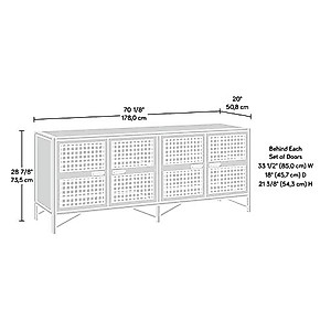 Sauder Boulevard Café Credenza, For TV's up to 70", Vintage Oak finish