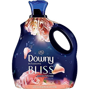 Downy Infusions Laundry Fabric Softener Liquid, Bliss, Sparkling Amber & Rose, 101 Fl Oz