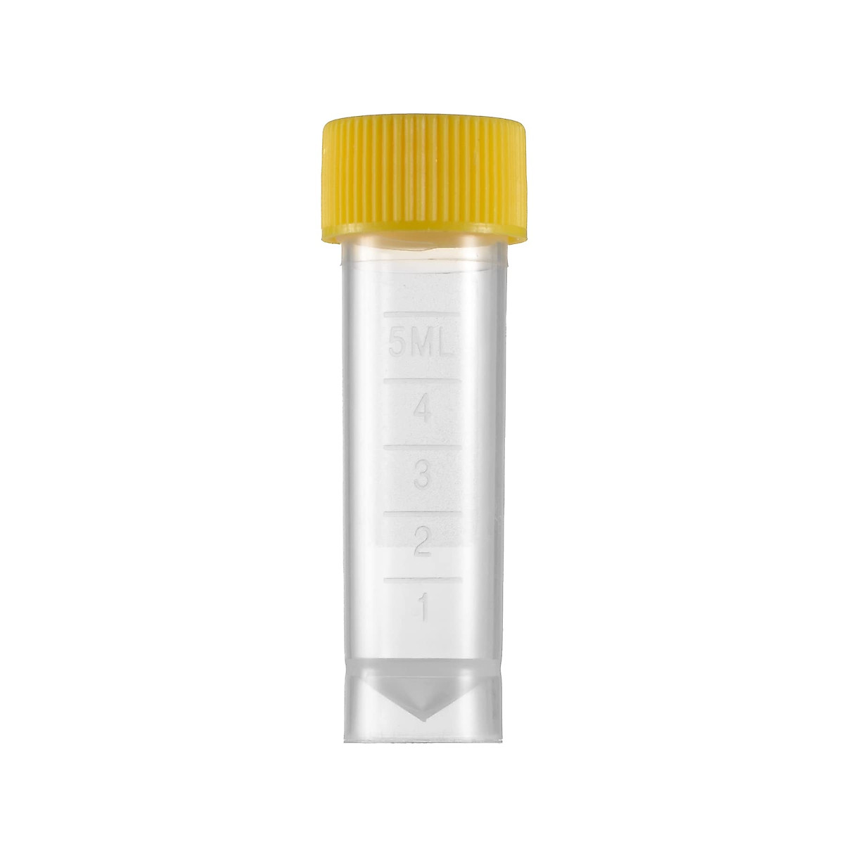 Eowpower 80 Pieces 5 ml Flat Bottom Plastic Graduated Sample Vial Tube with Screw Caps, Small Sample Bottles with Lid