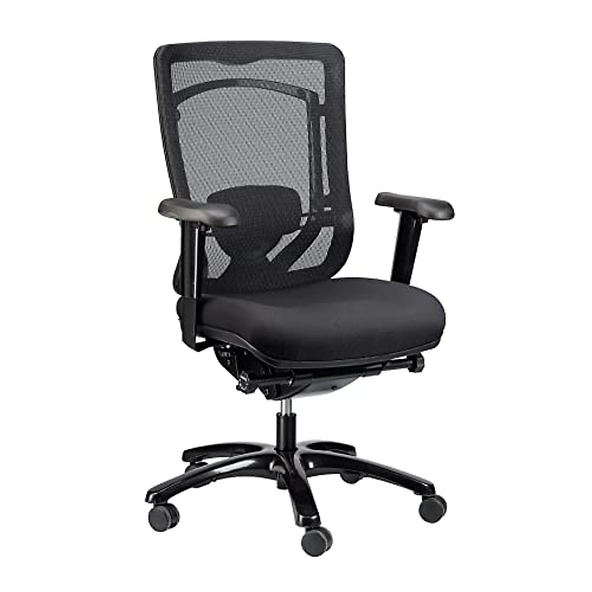 Eurotech Seating Monterey Fabric Seat & Mesh Back Chair, Black