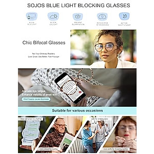 SOJOS Retro Round TR90 Blue Light Reading Glasses Womens Mens Readers Computer Glasses Eyewear Frame SJ9001, Black Frame 0.00 x