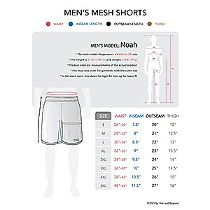 Hat and Beyond Mens Mesh Shorts Elastic Sports Gym Performance Workout Boxing Jersey Basketball Pants (Medium, 1ih01_Purple)