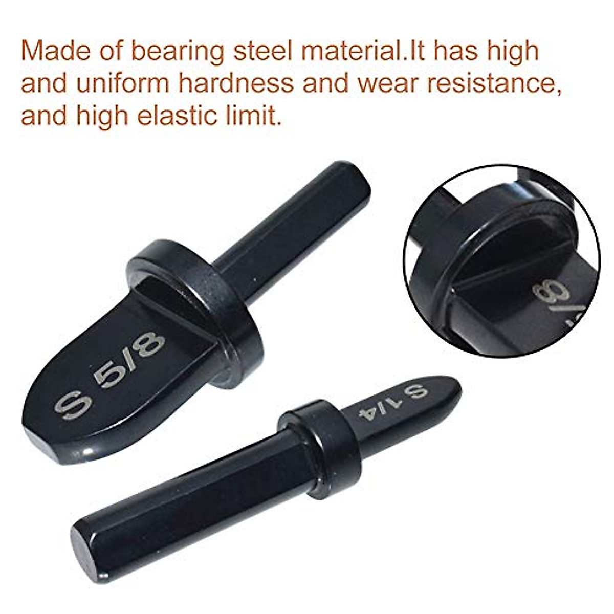 Swaging Tool Drill Bits, 6pcs Manual Copper Pipe Swaging Tool Drill Bit Set Portable Bearing Steel Repairing Set Include 7/8'', 3/4'', 5/8'', 1/2'', 3/8'', 1/4'' Bits