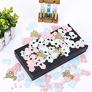 220 Pcs Baby Clothes Confetti Glitter Oh Baby Gender Reveal Pink Blue Onesie Table Confetti for Baby Shower Gender Reveal Party Decorations by Topfunyy