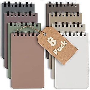 ZICOTO Aesthetic Pocket Notebooks Set Of 8 - Small 3x5 Spiral Notepads With Lined Pages - The Perfect Little Mini Pads to Stay Organized and Boost Productivity at Work or School