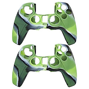 Gamepad Protective Cover Comfortable Anti Extrusion Dust Proof Sweat Proof Game Controller Skin ,for Gamepad(Camouflage green)