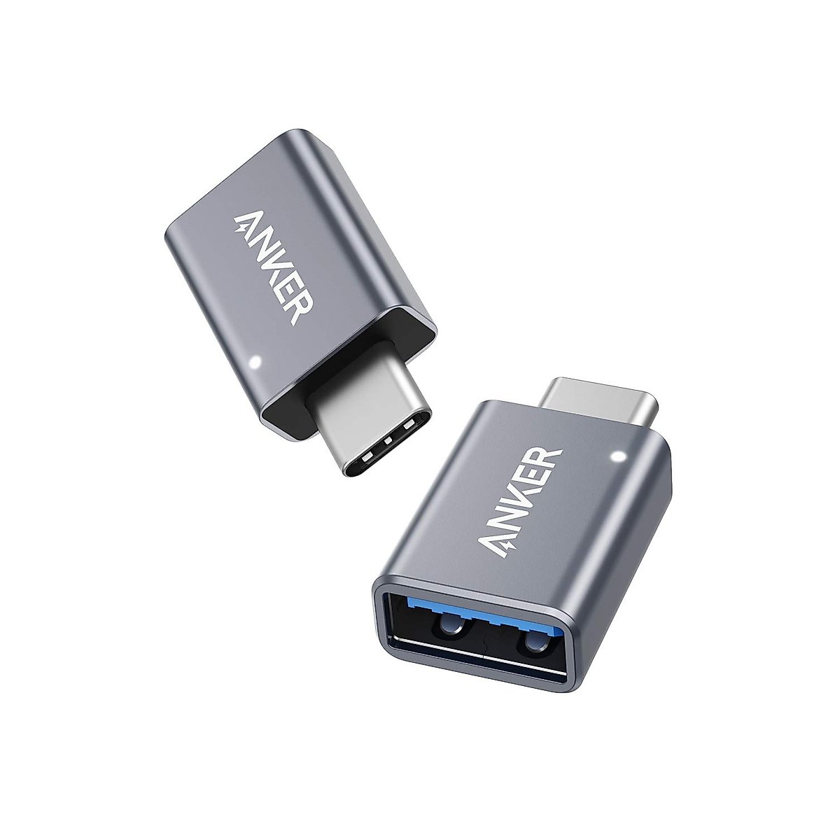 Anker USB C Adapter (2 Pack),High-Speed Data Transfer, USB-C to USB 3.0 Female Adapter for MacBook Pro 2020, iPad Pro 2020, Samsung Notebook 9, Dell XPS and More Type C Devices