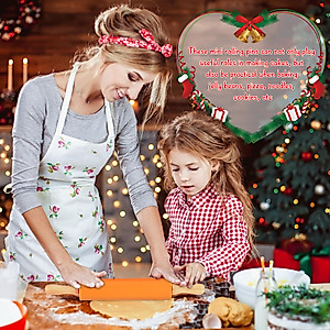 Dandat 6 Pcs Small Rolling Pin Kids 12 Inch Mini Silicone Rolling Pin for Baking Non Stick Kids Dough Roller with Wooden Handle for Kitchen Cookie Pastry Fondant Cake 6 Colors