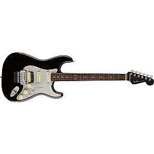 Fender American Ultra Luxe Stratocaster Floyd Rose HSS - Mystic Black with Rosewood Fingerboard