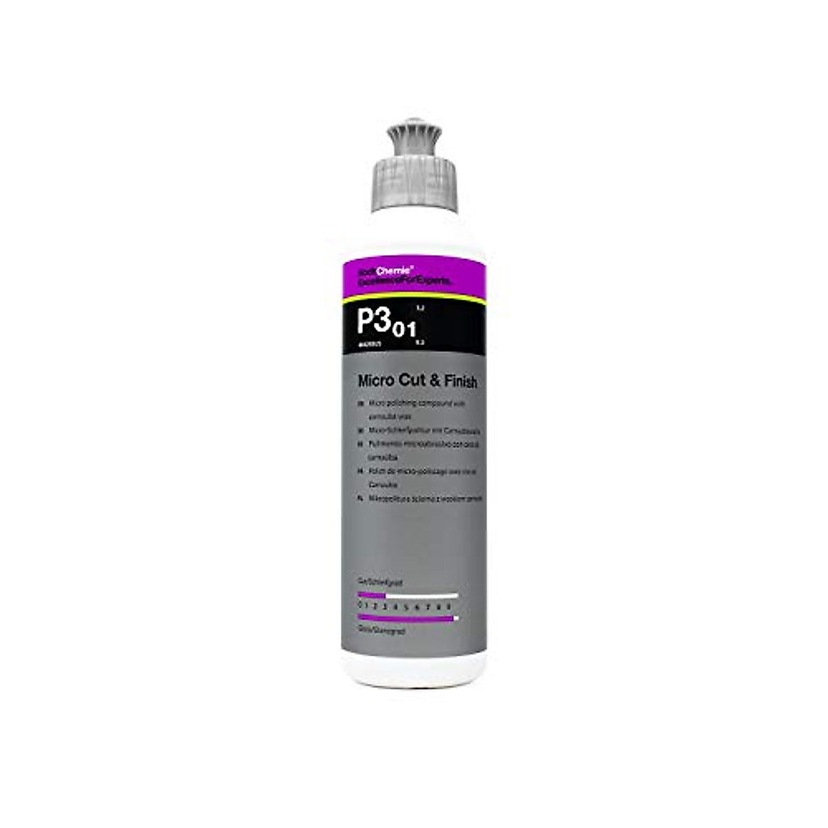 Koch-Chemie - Micro Cut & Finish Polishing Compound with Carnauba Wax - Permanent Removal of Holograms, Fine Scratches & Sanding Marks; Long Term Sealing; Non-Fugitive Silicones (250 milliliters)