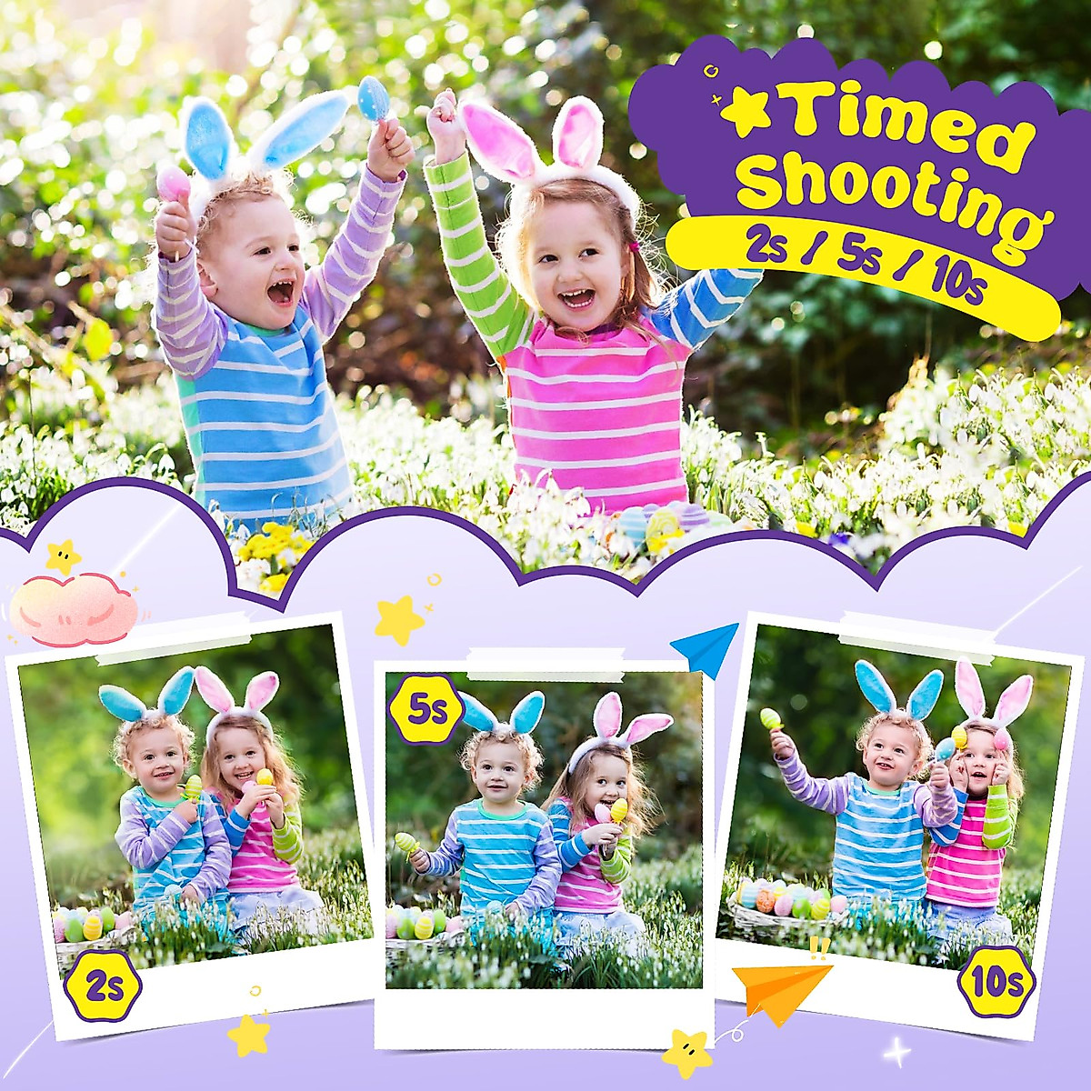 Kids Camera Toddler Camera for Boys & Girls - 1080P HD Selfie Digital Video Camera for Kids with 32GB SD Card - Kids Digital Camera Christmas Birthday Gifts for 3 4 5 6 7 8 9 10 12 Year Old (Purple)