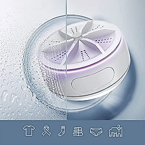 Mini Washing Washer Machine,Portable Turbine Ultrasonic Small Washers for children's clothes Socks,Underwear (3 in 1 Washer Set)