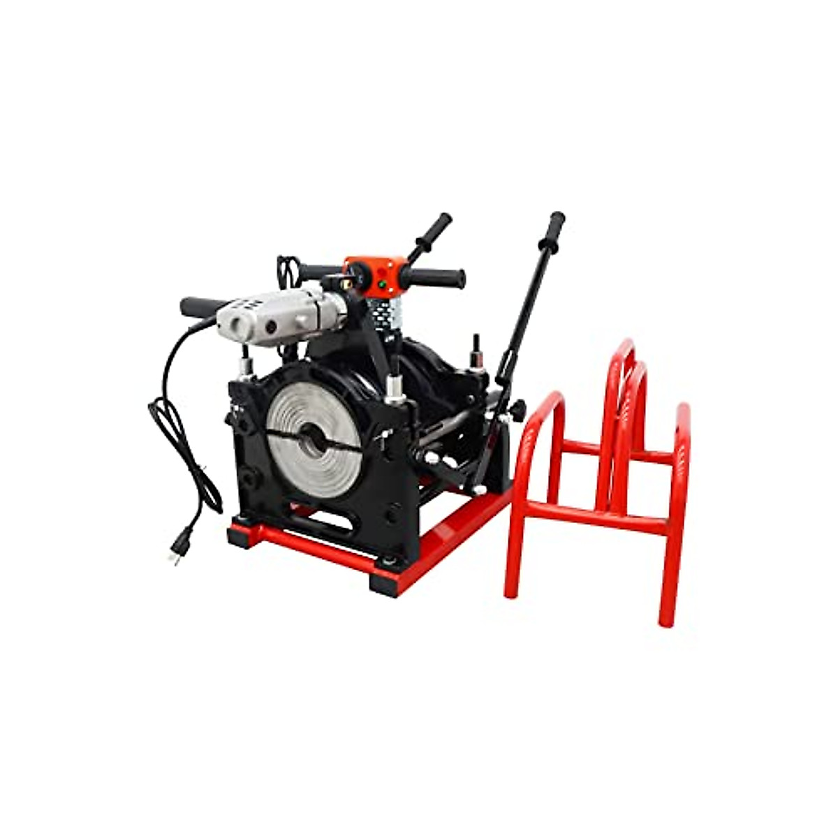 INTBUYING Pipe Fusion Welder Pipe Welding Machine PP PE PB PVDF Butt Fushion Welding Machine Tube Butt Fusion Equipment Double Clamps Hand-push Type 110V 2.48-7.87”(63-200MM)