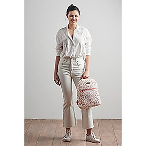 Maison d' Hermine Backpack Cotton Shoulder Backpack with Small Pouch Lightweight Bag for Travel Work Beach Perfect for Women & Men (Fair Isle)