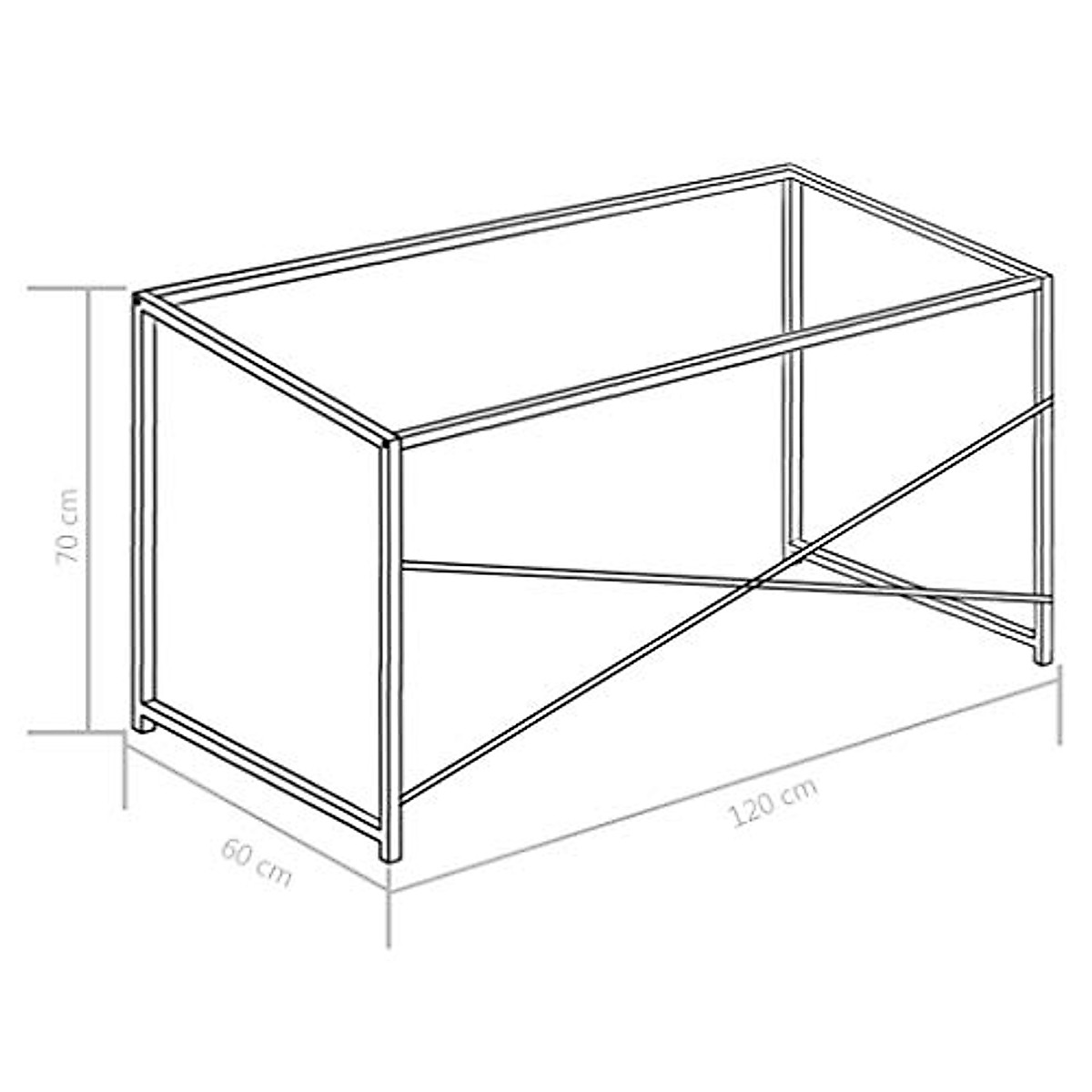 vidaXL Computer Desk Black and Oak 47.2"x23.6"x27.6"