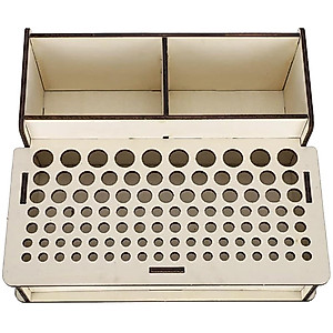 103 DIY Tool Holder Wooden Storage Shelf Leather Tools Organizer Wooden Leather Craft Tools Rack Leather Tool Organizer Wooden Stand Multi-Hole Tool Table Manual Model Work