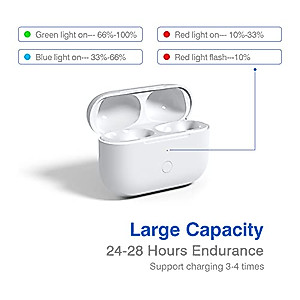 Upgraded Charging Case Compatible with Charging Case Air Pod Pro, Replacement Compatible with Wireless Charger Case Pro with Bluetooth Pairing Sync Button