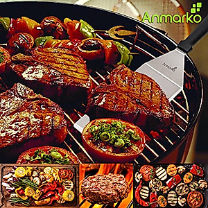 Spatula Turner Stainless Steel - Metal Spatula Set - Hibachi Spatula Great as BBQ Grill Accessories for Grill and Flat Top Griddle