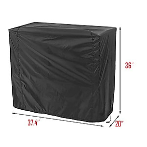 AMSAMOTION Cooler Cart Cover Waterproof,Heavy Duty Oxford Fabric Fit for Most 80 Quart Rolling Cooler Cart Cover,Patio Ice Chest Protective Covers