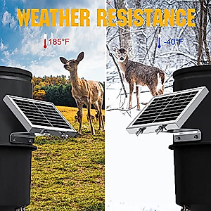 12V 2W Solar Panel for Deer Feeder, Waterproof Small Solar Battery Charger with Aluminum Mounting Bracket and Alligator Clip for Deer Feeder 12 Volt Solar Panel