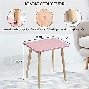 FORAOFUR Side Table, Small End Table Accent Table Living Room Bedroom Balcony Office, Modern Side Table Bedside Table Home Decor, Easy Assembly