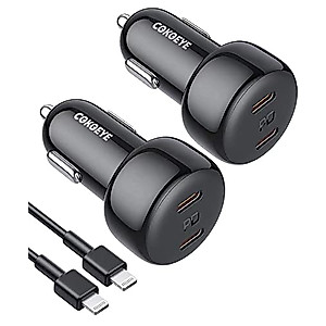 [Apple MFi Certified] USB C Car Charger, for iPhone Fast Car Charger PD 40W Dual Ports 2Pack Car Phone Charger with Lightning Cable Compatible with iPhone 14/13/12/11/Pro/MAX/XS/iPad Pro/Samsung