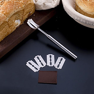 XqHfuy Hand Crafted Bread Lame for Dough Scoring Knife,Stainless Steel Lame Bread Tool Sets for Sourdough Scoring Tool, Sourdough Bread Baking Supplies