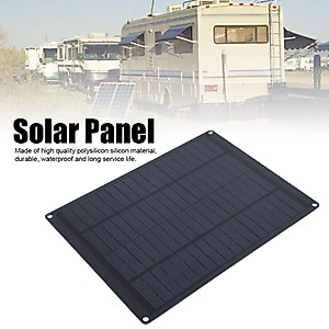 18V 5.5W Portable Polycrystalline Silicon USB Solar Power Cell Panel, for Outdoor Charging Car, Boats, Camping, Fishing, Hiking