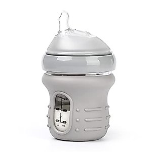 haakaa Glass Baby Bottle Sleeve - Non Slip Silicone Bottle Cover for Wide Neck Glass Baby Bottle 4.2oz -1pk