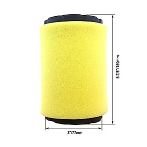 793569 Air filter for Briggs & Stratton 793685 John Deere GY21055 MIU11511 MIU11513 fit LA125 D110 D120 E110 Craftsman YT3000 Husqvarna YTH24V48 Mower Tractor, with Pre Filter Foam & Fuel Filter Kit