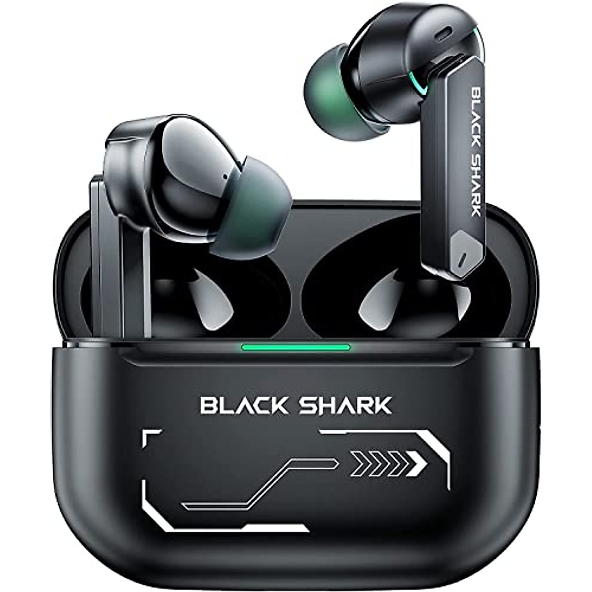 Black Shark JoyBuds Pro Wireless Earbuds, 40dB ANC Bluetooth 5.2 Gaming Earphones, with 30h Battery Life, 40ms Ultra-Low Latency, Six Mics, 12mm Drivers, IPX4, Ear Buds for Android and iOS (Black)