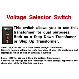 Simran AR-3000 Voltage Regulator Stabilizer with Built-in 110V / 220V / 240 Volt Up/Down Voltage Transformer, 3000 Watt