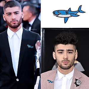 Maseihels Iron On Embroidered Patch, Funny Cute Shark Patch - Appliable to Badge Iron On Sew On Emblem Patch DIY Accessories Perfect for Jackets, Clothes, Hats & Jeans