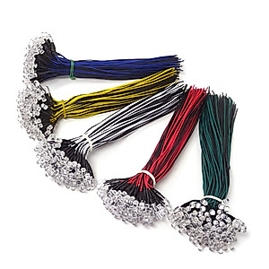 Honbay 50pcs Mixed Colour 5mm LEDs Pre Wired Light 12V 20cm Bulb