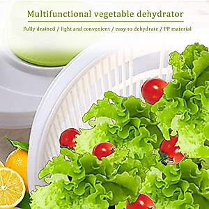 niceeshop Capacity 3L Salad Spinner Vegetable Washer Fruit Vegetable Bowl Salad Spinner with Cover Vegetable, Good Grips Salad Spinner, Kitchen Tool for Lettuce Dryer Salad Shooter Small Salad Spinner
