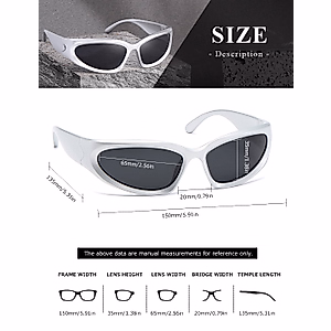 kimorn Y2K Wrap Around Polarized Sunglasses Womens men Swift Oval Fashion Sport Shades Sun Glasses K1273