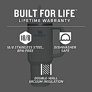 Stanley Quencher H2.0 FlowState Stainless Steel Vacuum Insulated Tumbler with Lid and Straw for Water, Iced Tea or Coffee, Smoothie and More
