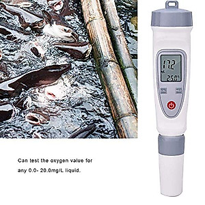 Digital Dissolved Meter JPB-70A Portable Pen Water Quality Monitor Dissolved Oxygen Meter with Backlight 0.0-20.0mg/L ±0.3mg/L for Freshwater Culture/Mariculture/Swimming Pool