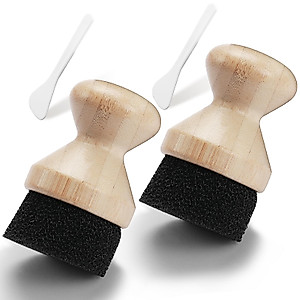 2 pcs Mineral Oil Applicators for Wood Cutting Board, Wood Butcher Block Conditioner Applicator,Food Safe Wax Applicator for Cutting Board, Reusable Wood Oil Wax Applicator/Pad/Sponge/Rag
