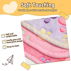 8 Pcs Small Animal Fleece Blanket Cage Liners Absorbent Guinea Pig Blanket Soft Guinea Pig Accessories Warm Pet Sleep Mat Paw Print Hamster Mat for Hamster Dog Rabbit Puppy Hedgehog (7.9 x 7.9 Inch)