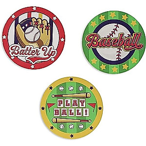1000 Count Stickers, Assorted Designs Sticker Roll, Baseball