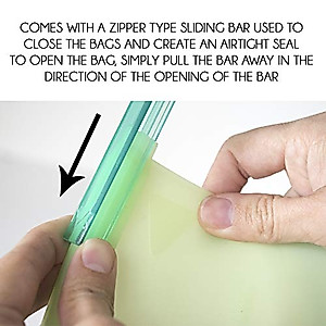 Reusable Silicone Food-Storage Cooking Bags - Airtight Zip Seal Colored Containers Keep Food Hot or Cold - Baby Food Prep or Sous Vide - (2L 4M bags)…