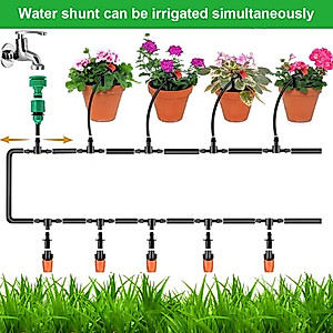Garden Irrigation System 168 Pcs+50ft/15m Drip Irrigation Kit with Adjustable Nozzles Drippers Distribution Tubing Hose Saving Water Automatic Irrigation Set for Garden Greenhouse Patio Lawn
