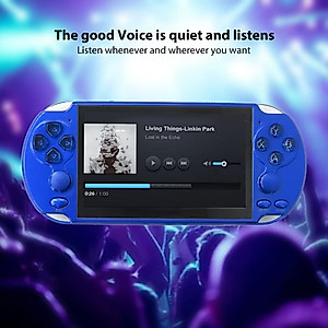 (Blue) 5.1'' 8GB Retro Handheld Game Console Portable Video Game Support Multi-Task Operation
