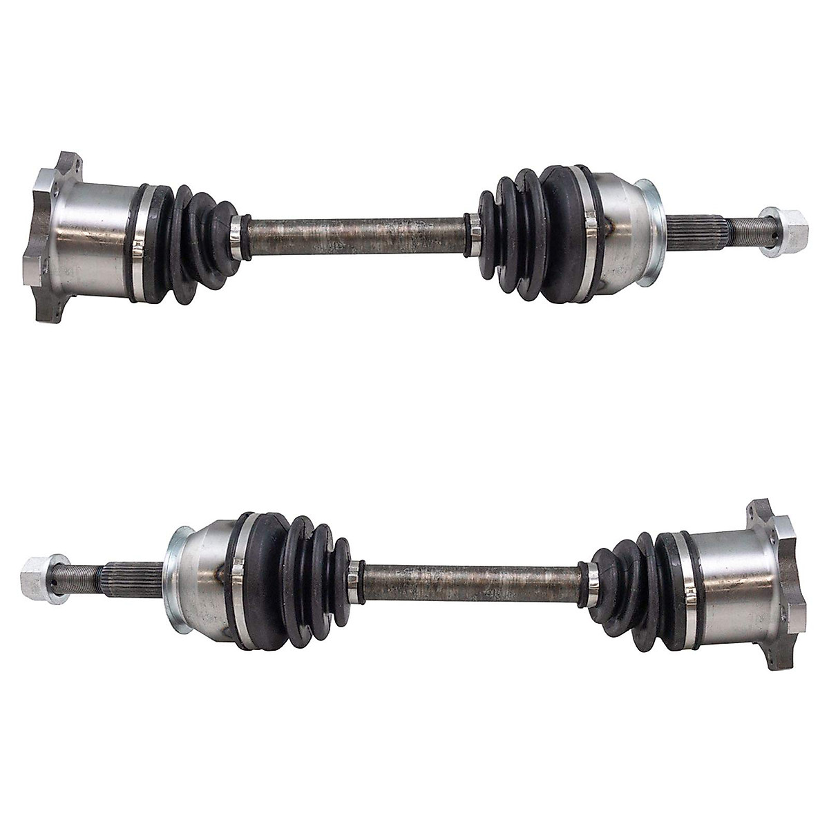 TRQ New Complete Front CV Axle Shaft Assembly Left & Right 2 Piece Pair Set for 2004-2015 Nissan Titan / 2004-2015 Armada / 2004-2010 Infiniti QX56