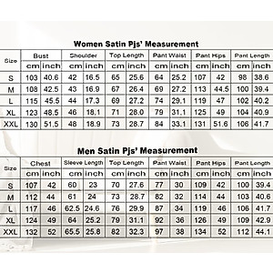 SWOMOG Women & Men Satin Pajamas Set Couple Matching Pajamas Long Sleeve Sleepwear Button Down Loungewear 2 Pcs Pj Set Women Green Medium