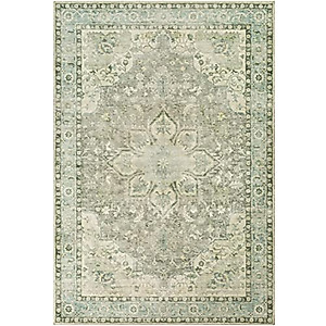 Mark&Day Area Rugs, 8x10 Heiereind Traditional Sage Area Rug Green Gray Blue Carpet for Living Room, Bedroom or Kitchen (7'6" x 9'6")